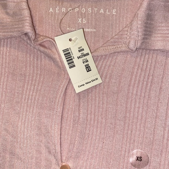 Aeropostale | Tops | Aeropostale Pink Button Down Collared Long Sleeve ...